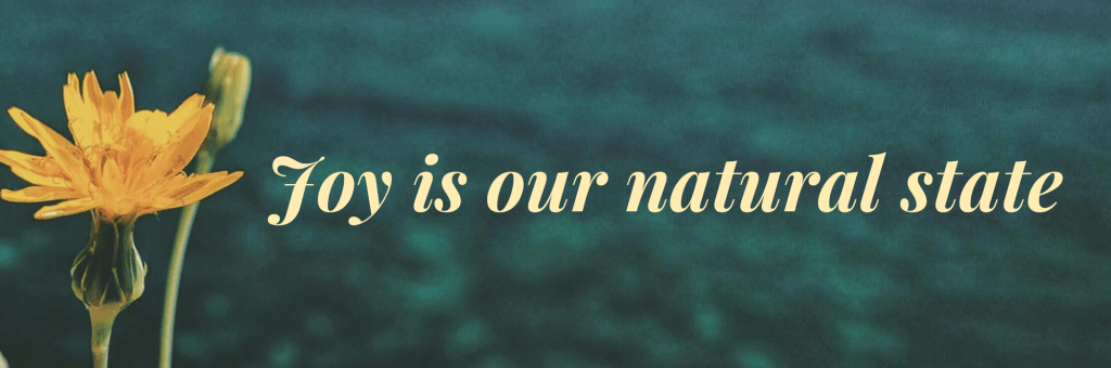 Joy is our natural state - Joy Based Living